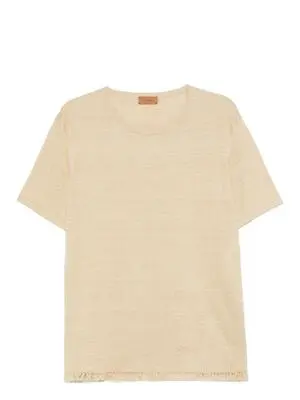 Alanui Linen T-shirt - Neutrals