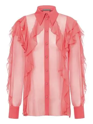 Alberta Ferretti Ruffle Detailing Shirt - Pink