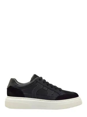 FERRAGAMO Gancini-embellished Sneakers - Black