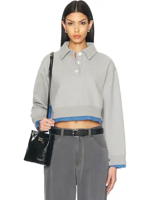 Miu Miu Polo Sweatshirt - Grigio