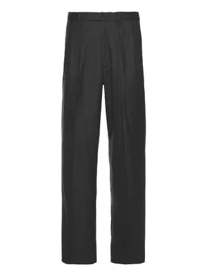 Saturdays Nyc Wool Saxony 2-tuck Pants - Charcoal