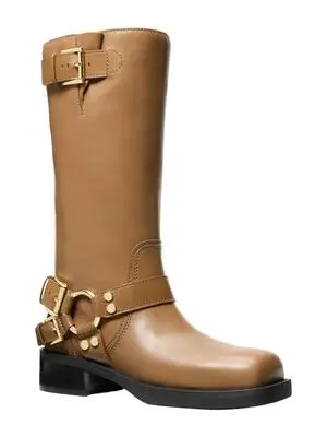 Michael Kors Michael Kors Crosby Leather Moto Boots Natural
