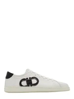 FERRAGAMO Double Gancini Sneakers - White