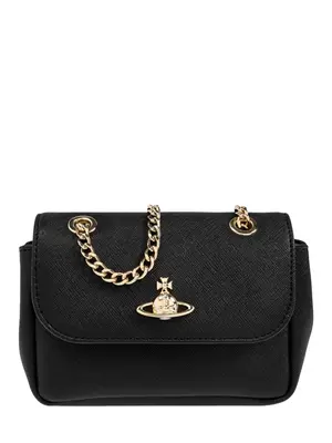VIVIENNE WESTWOOD Orb-plaque Shoulder Bag - Black