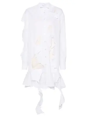 Viktor & Rolf Cut-out Shirt Dress - White