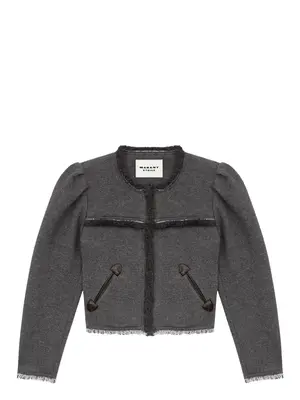MARANT ETOILE Delphina Cropped Jacket - Grey