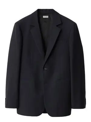 Burberry Wool Tailored Jacket - Blue