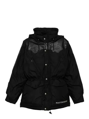 MASTERMIND WORLD Panel Embroidered-logo Padded Jacket - Black