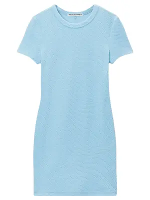 Alexander Wang Crew-neck Mini Dress - Blue