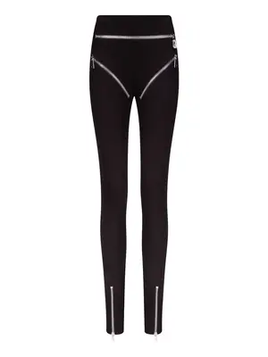 AREA Zipper Brief Leggins - Black