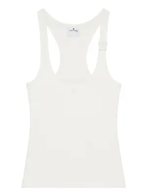 COURREGES Buckle-fastening Tank Top - White