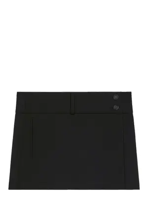 COURREGES Belted Mini Skirt - Black