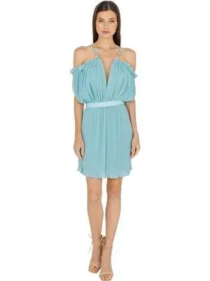 AKALIA Oriella Sleeveless Mini Dress - Mint Blue