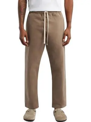 STANDARD ISSUE Pd Cotton Blend Drawstring Slacker Pants - Suede