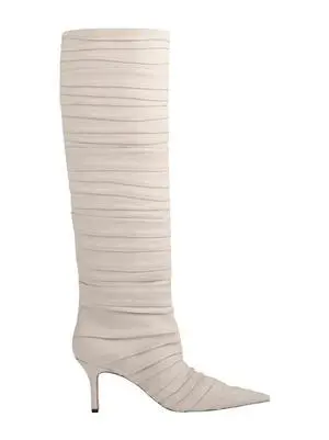 NEIL J. RODGERS Plissé Knee Boot - Creme Nappa