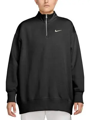 Nike Nike Sportswear Phoenix Oversize Fleece Quarter-Zip Top Black/sail