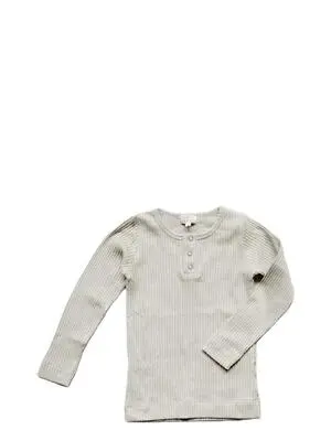 THE SIMPLE FOLK Ribbed Long-sleeve Top - Ecru
