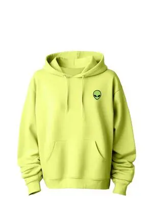 DALIX Alien Fleece Hoodie - Safety Green