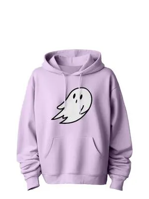 DALIX Giant Ghost Fleece Hoodie Orchid