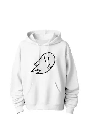 DALIX Giant Ghost Fleece Hoodie - White