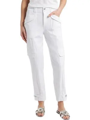 Wit & Wisdom Wit & Wisdom 'ab'solution High Waist Cargo Pants Optic White
