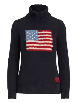 Ralph Lauren Flag Cashmere Sweater - Blue