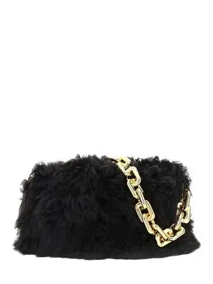 Bottega Veneta Shearling Chain Bag - Gold
