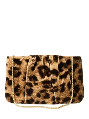 LOEFFLER RANDALL Serena Gathered Clutch - Leopard
