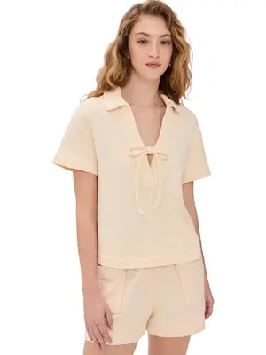 Tanya Taylor Tanya Taylor Darcy Tie Top Cream