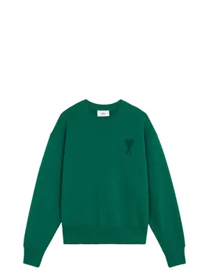 Ami De Coeur Boxy Fit Crewneck Sweatshirt - Green/blue
