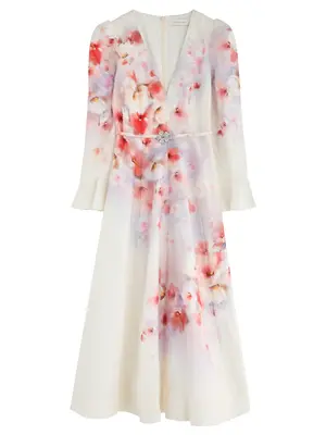 Zimmermann Crush Floral-print Linen Maxi Dress - Multi Floral