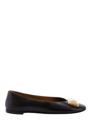 GIUSEPPE ZANOTTI Georgia Stone Ballerinas - Black
