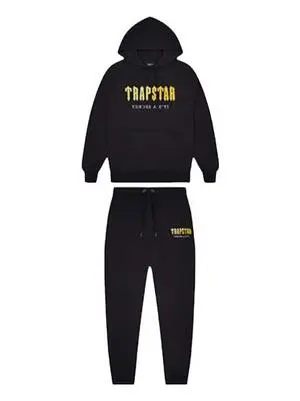 Trapstar Decoded Chenille Hooded Ii Tracksuit - Black/yellow