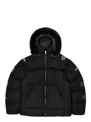 Trapstar Irongate Chenille Sleeve Puffer Jacket - Black