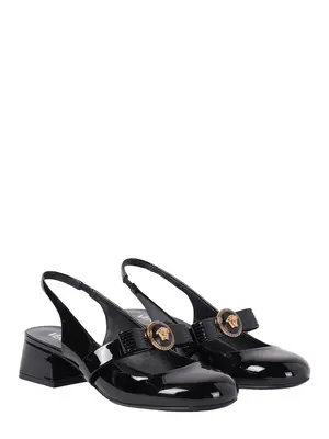 Versace Ribbon Slingback Pumps - Black
