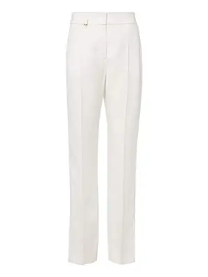 Jacquemus Tibau High-rise Slim Pants - White