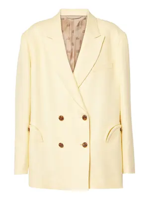 BLAZÉ MILANO Clarity Nightbreak Linen Blazer - Neutrals