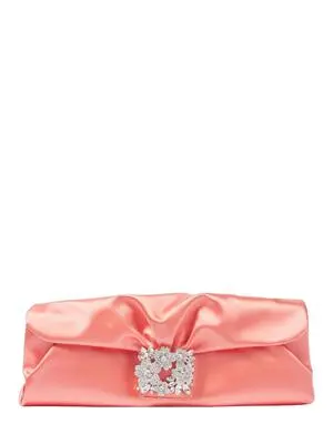 ROGER VIVIER Efflorescence Embellished Clutch - Pink