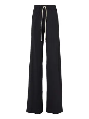 Rick Owens Rick Owens Dietrich Drawstring Crêpe Cady Straight Pants Black