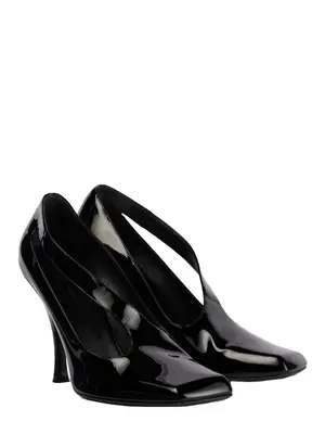 Khaite Eva 100 Cutout Patent Leather Pumps - Black