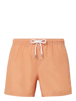 Fedeli Printed Swim Trunks - Orange
