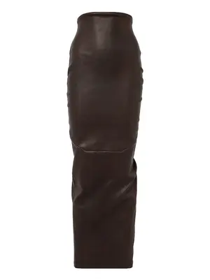Rick Owens Dirt Pillar Maxi Skirt - Brown
