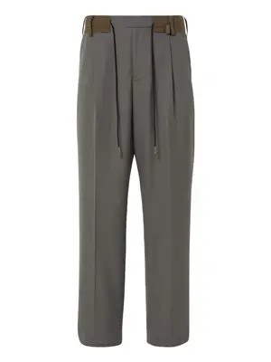 Sacai Mid-rise Wide-leg Pants - Grey
