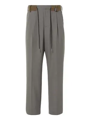 Sacai Mid-rise Wide-leg Pants - Grey