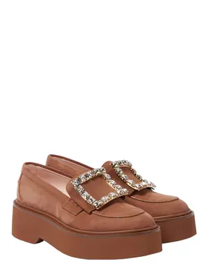 ROGER VIVIER Viv' Rangers Platform Loafers - Brown
