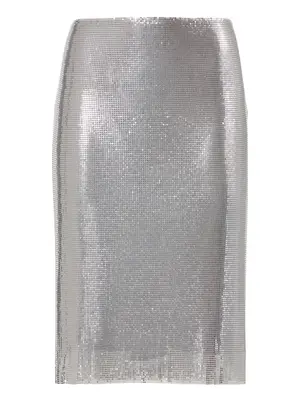 Versace Chainmail Pencil Skirt - Silver