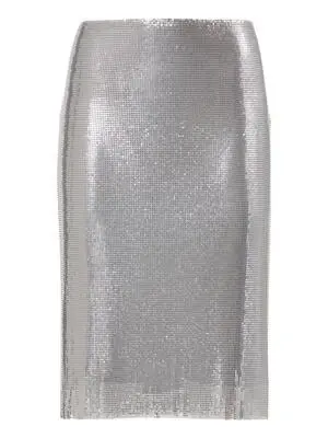 Versace Chainmail Pencil Skirt - Silver