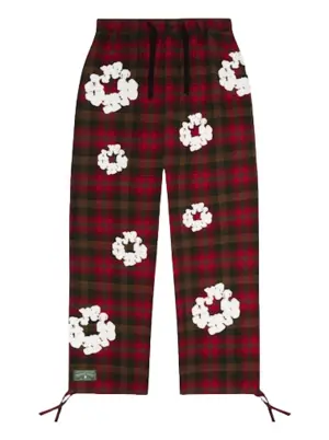 DENIM TEARS Cotton Wreath Pajama Pants - Red