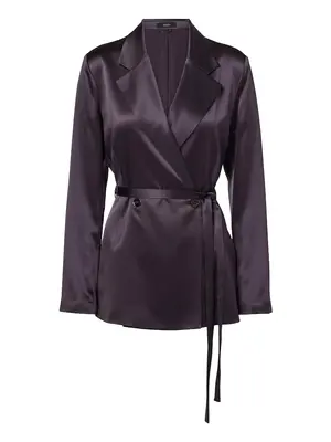 JOSEPH Joubert Silk Satin Jacket - Purple