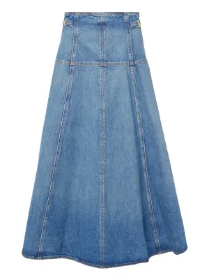 Ulla Johnson Brigette Pleated Midi Skirt - Blue